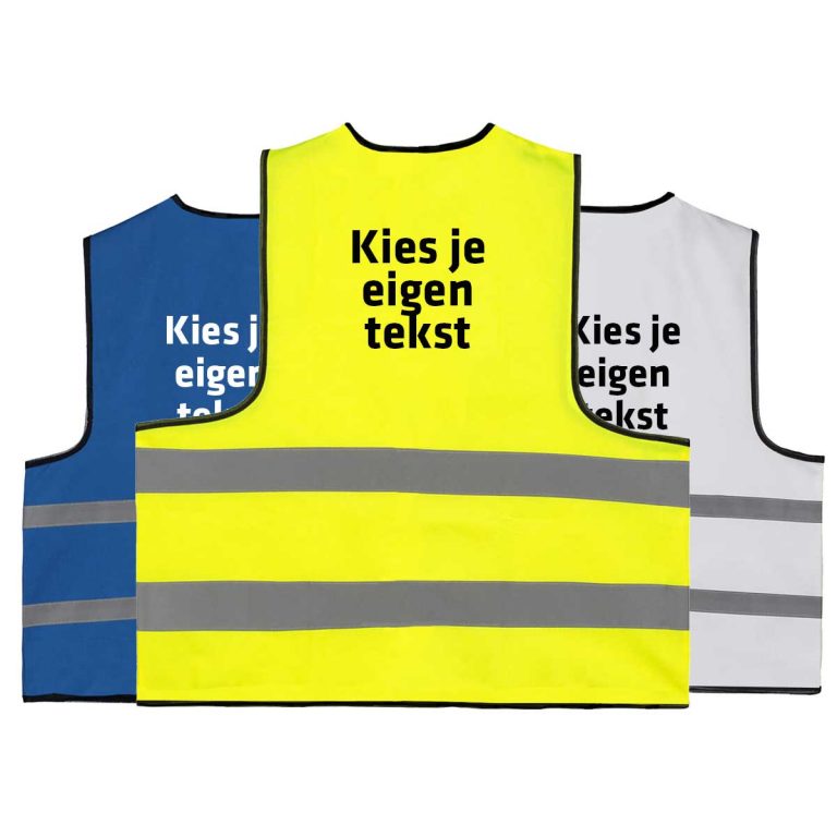 Hesjes met eigen tekst bedrukken - Hesjesfabriek